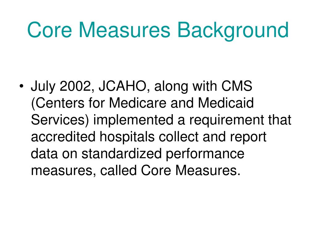 PPT - Core Measures National Hospital Quality Measures Karen Allen ...