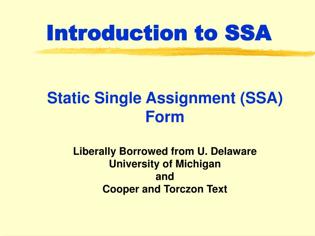 Ppt Introduction To Ssa Powerpoint Presentation Free Download Id