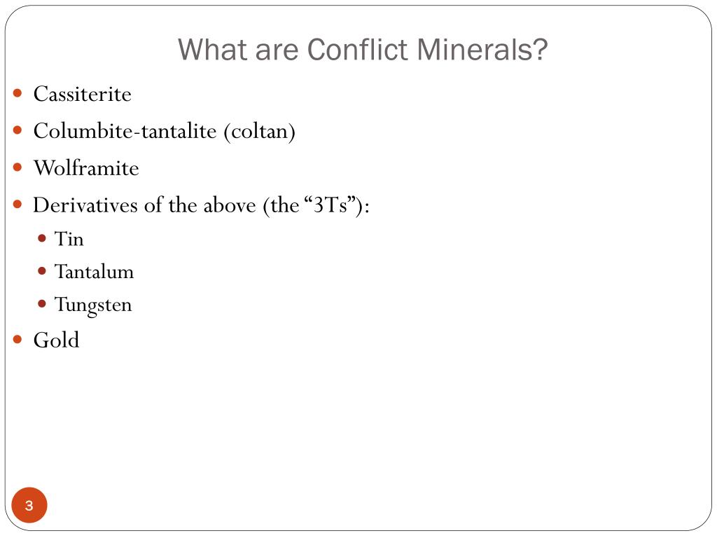 PPT - Conflict Minerals Dodd-Frank Wall Street Reform and Consumer ...