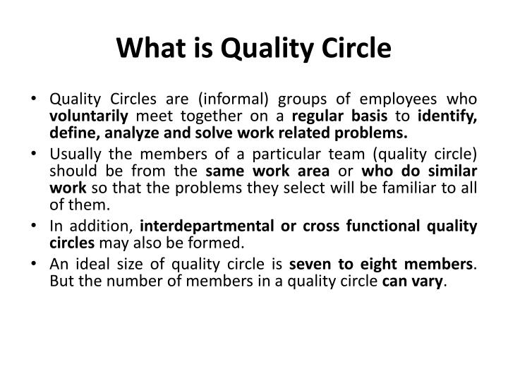 PPT - Quality circle PowerPoint Presentation - ID:6766497