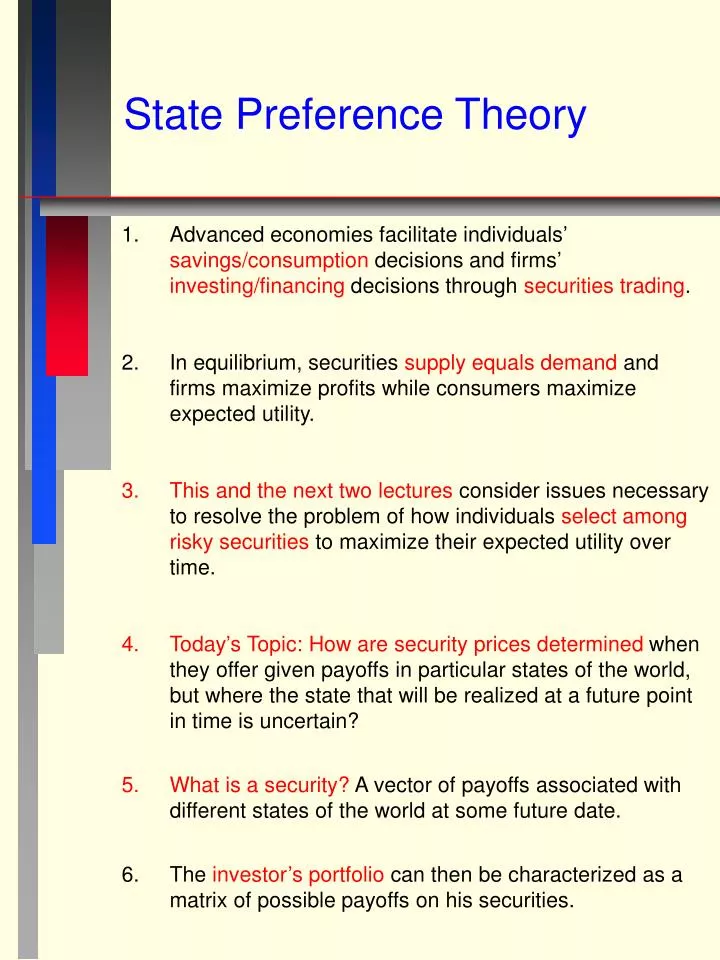 PPT - State Preference Theory PowerPoint Presentation, free download ...