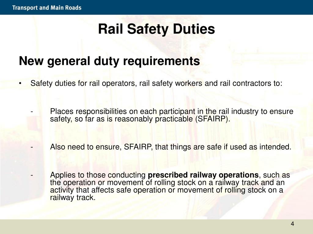PPT - Transport (Rail Safety) Act 2010 Transport (Rail Safety ...