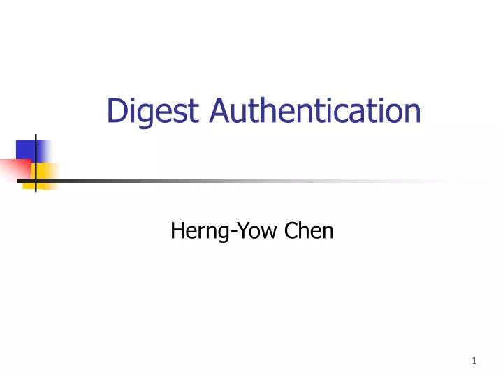 PPT - Digest Authentication PowerPoint Presentation, free download - ID ...