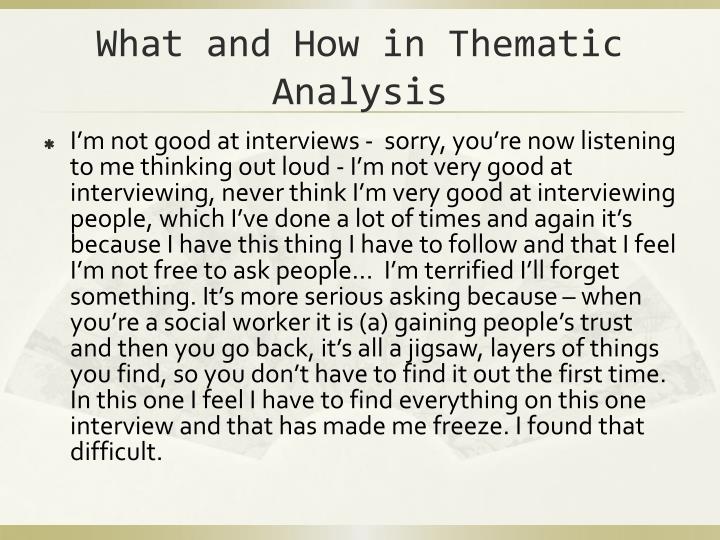 PPT - Narrative and Thematic Analysis PowerPoint Presentation - ID:6767751