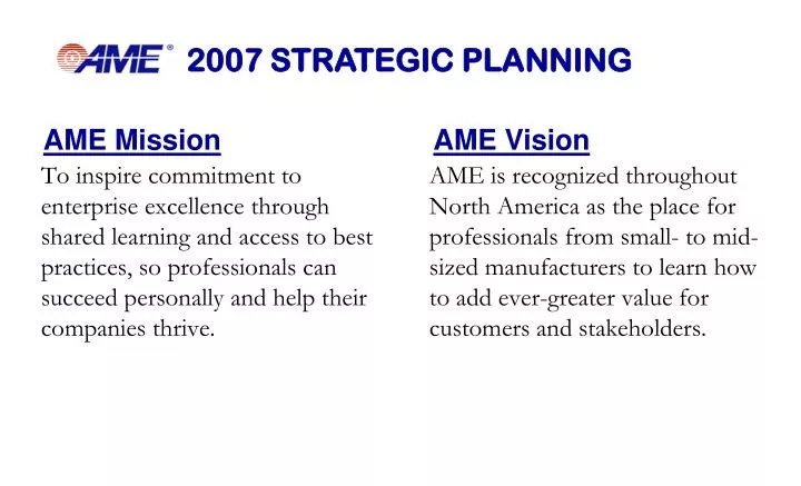 PPT - AME Mission PowerPoint Presentation, free download - ID:6767852