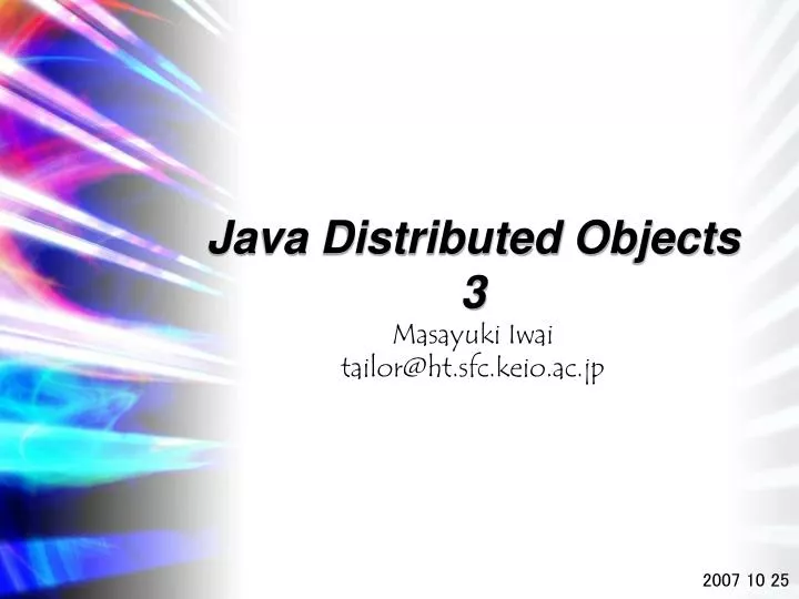 Ppt Java Distributed Objects 3 Powerpoint Presentation Free Download 8715