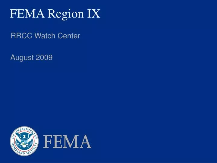 PPT - FEMA Region IX PowerPoint Presentation, free download - ID:6768490