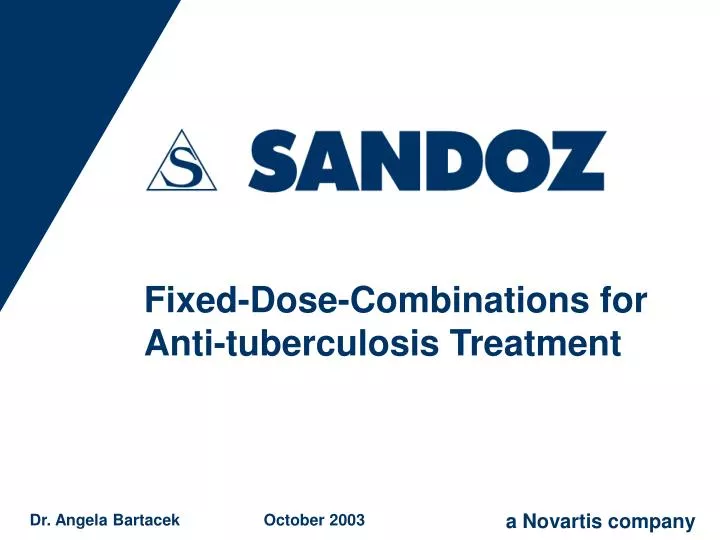PPT - Fixed-Dose-Combinations for Anti-tuberculosis Treatment ...