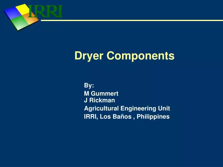 PPT - Dryer Components PowerPoint Presentation, free download - ID:6768805