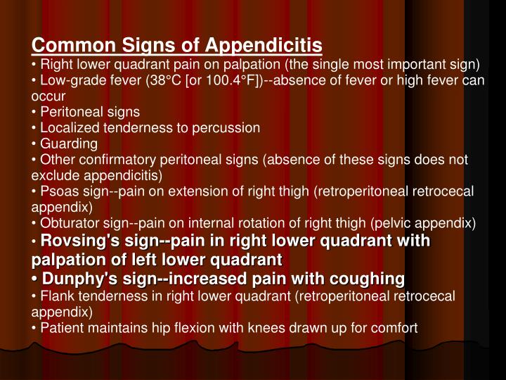 PPT - Appendicitis PowerPoint Presentation - ID:6769039