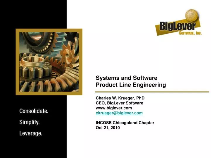 PPT - Systems and Software Product Line Engineering PowerPoint ...