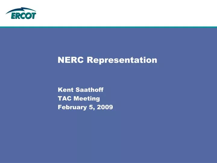 PPT - NERC Representation PowerPoint Presentation, free download - ID ...