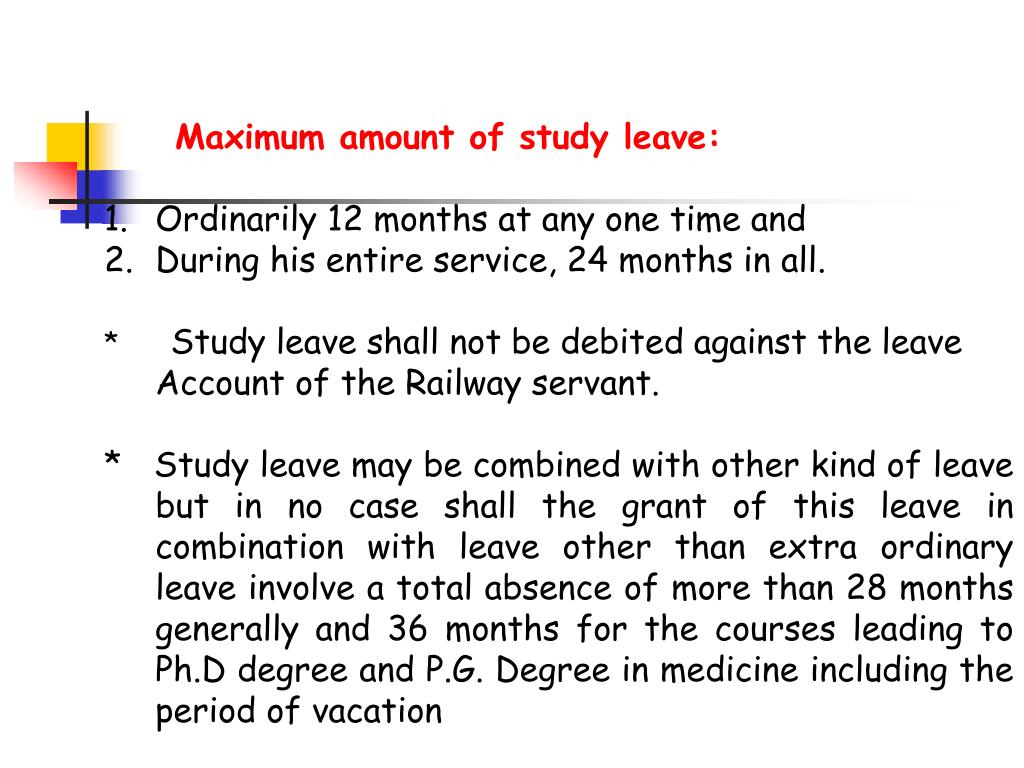 PPT - RAILWAY SERVICES ( LIBERALISED LEAVE) RULES 1949 PowerPoint ...