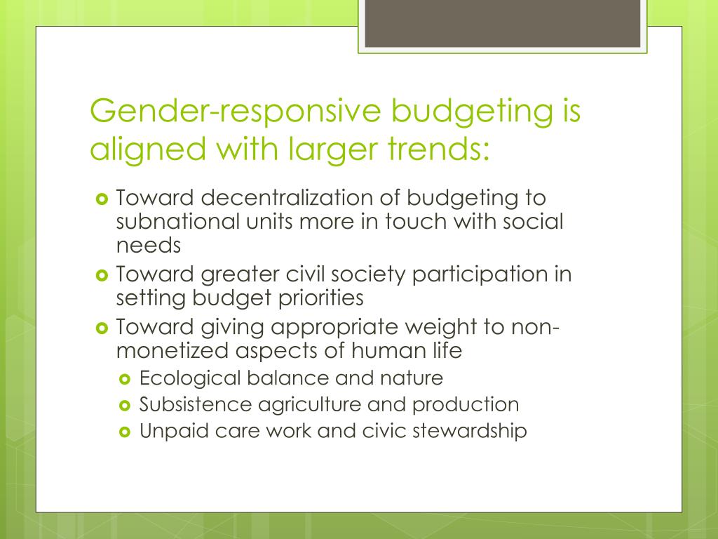 Ppt Gender Responsive Budgeting Powerpoint Presentation Free