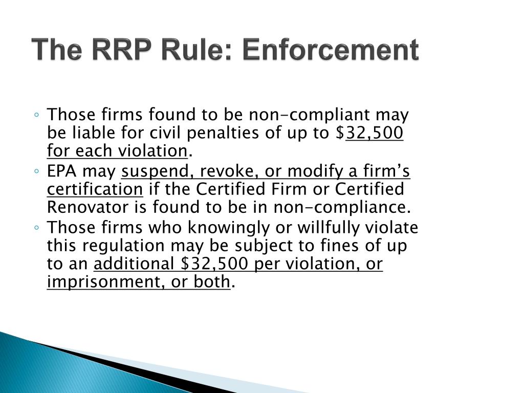 PPT - Complying with the EPA Lead Safety Renovation, Repair and ...