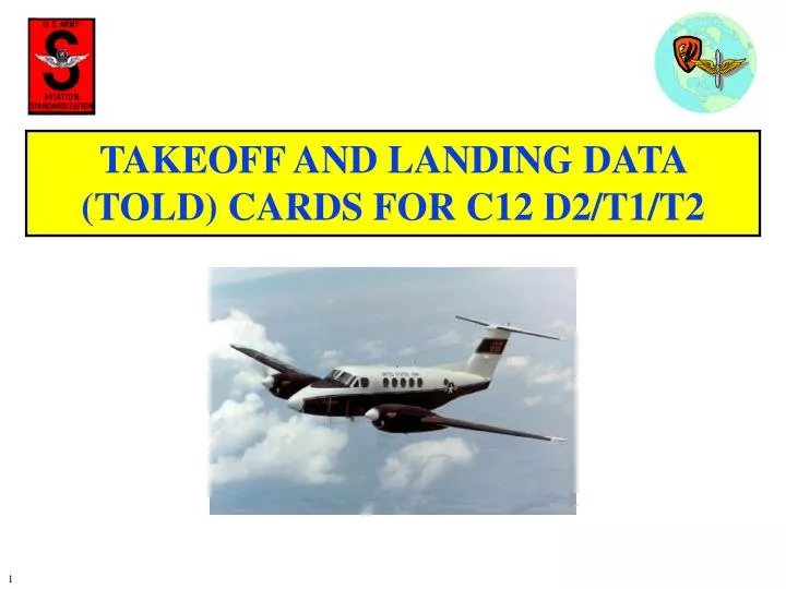 PPT - TAKEOFF AND LANDING DATA (TOLD) CARDS FOR C12 D2/T1/T2 PowerPoint ...