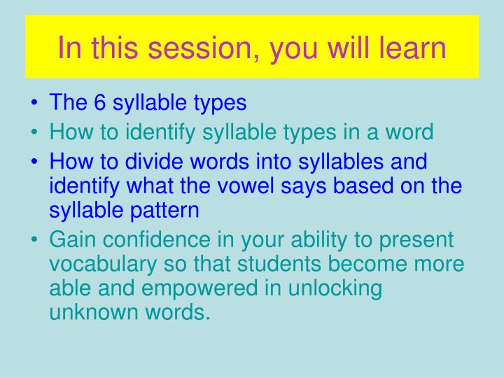 PPT - CLOVER and Syllable Division PowerPoint Presentation - ID:6769529