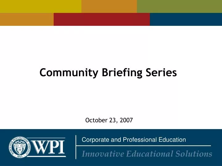 PPT - Community Briefing Series PowerPoint Presentation, free download ...
