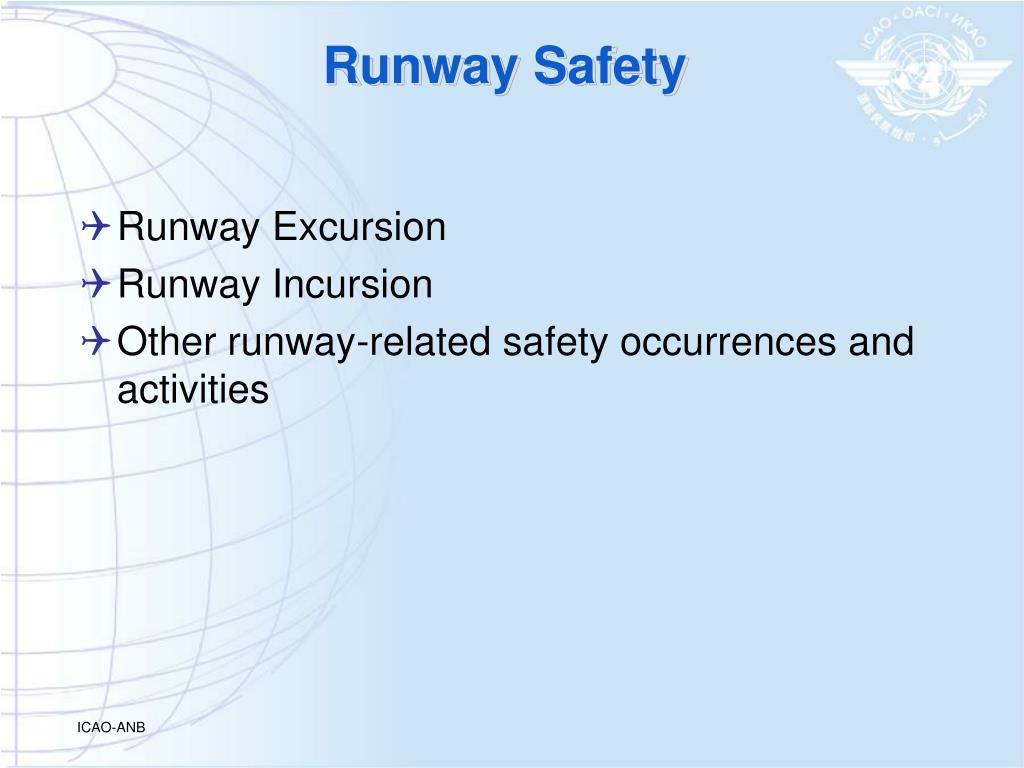 PPT - Improving Runway Safety: ICAO Standards and New Technology ...