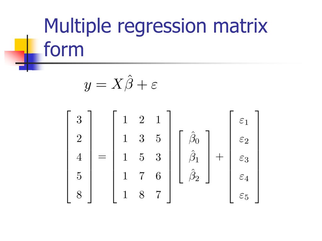 PPT Simple And Multiple Regression Analysis In Matrix Form PowerPoint