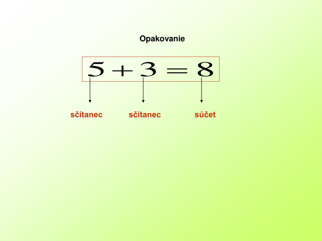 PPT - Sčítavanie a odčítavanie celých a desatinných čísel PowerPoint ...