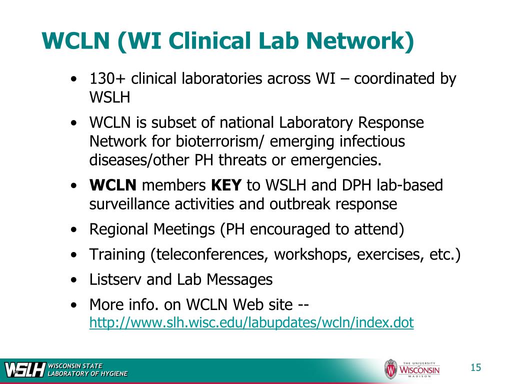 PPT - Wisconsin State Laboratory of Hygiene Your Laboratory Partner in ...