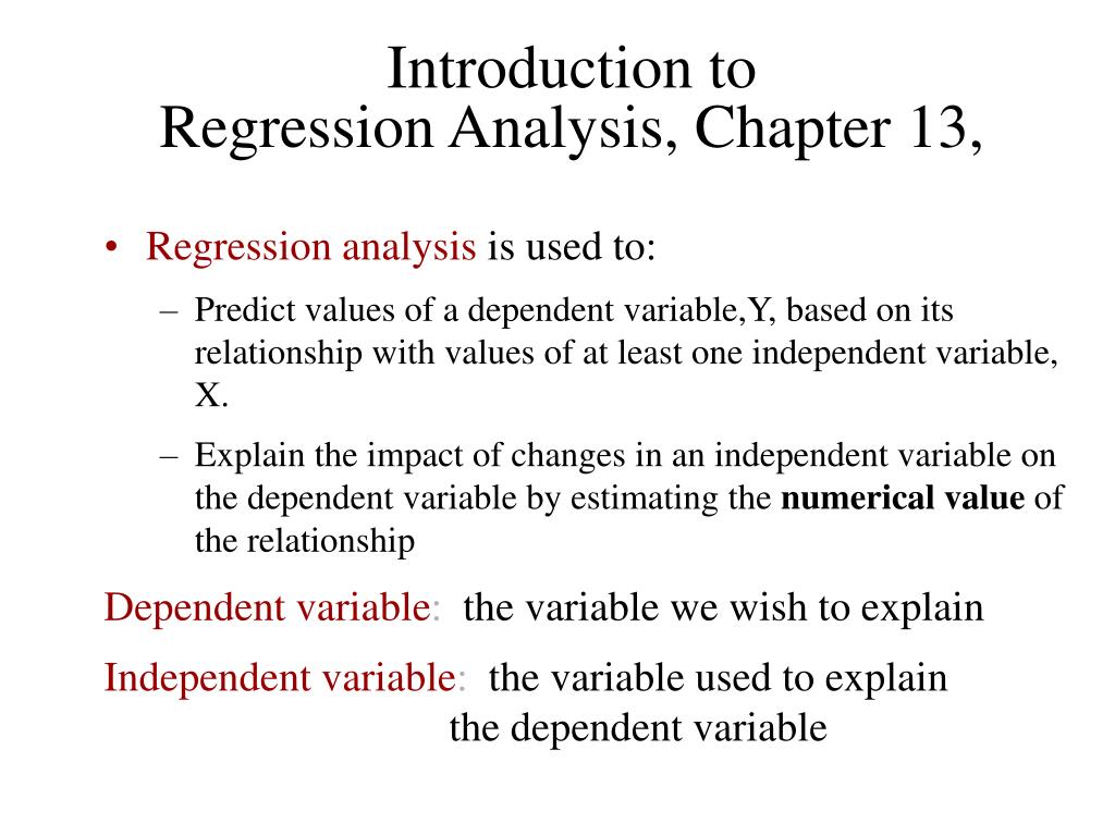 PPT Introduction To Regression Analysis Chapter 13 PowerPoint 