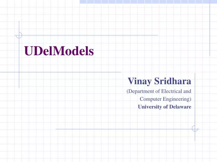 PPT - UDelModels PowerPoint Presentation, free download - ID:6771149