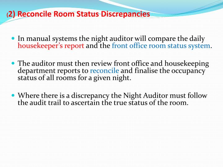 PPT - Conduct Night Audit PowerPoint Presentation - ID:6771340