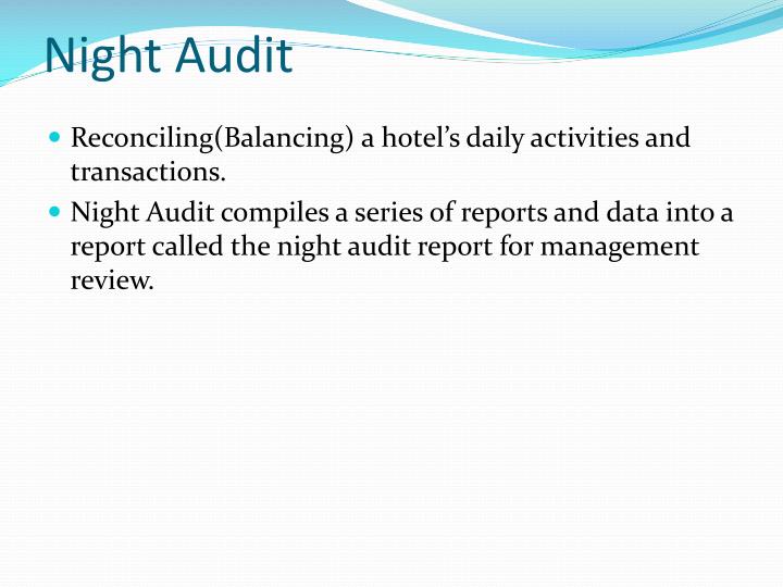 PPT - Conduct Night Audit PowerPoint Presentation - ID:6771340