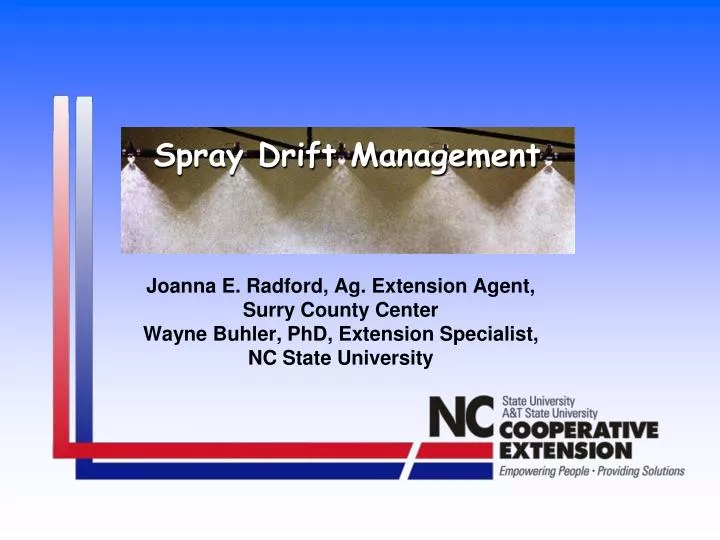 PPT - Spray Drift Management PowerPoint Presentation, free download ...