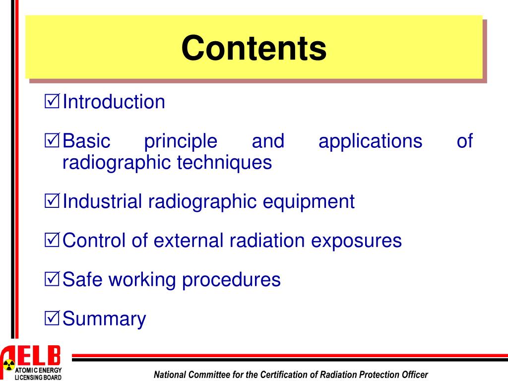 PPT - RADIATION SAFETY PROCEDURES IN INDUSTRIAL RADIOGRAPHY PowerPoint ...