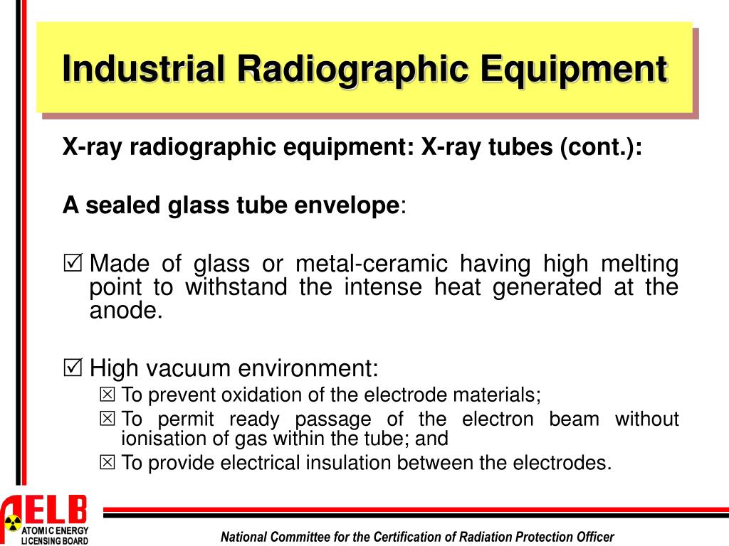 PPT - RADIATION SAFETY PROCEDURES IN INDUSTRIAL RADIOGRAPHY PowerPoint ...