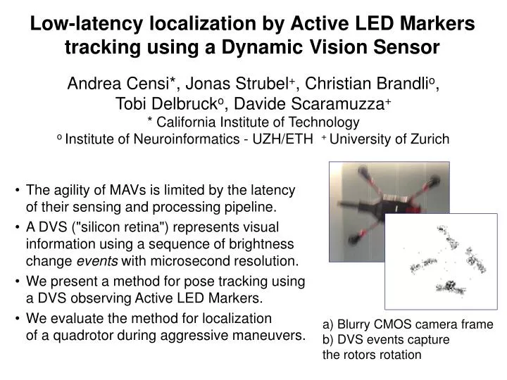 PPT - Low-latency localization by Active LED Markers tracking using a ...