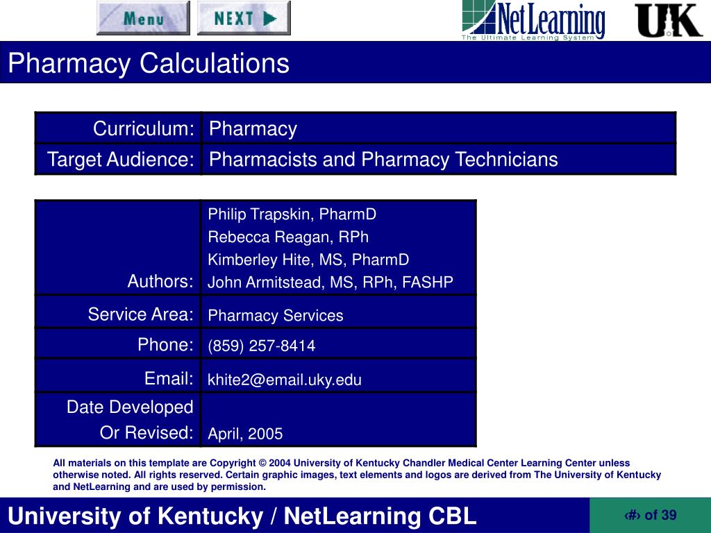 PPT Pharmacy Calculations PowerPoint Presentation Free Download ID