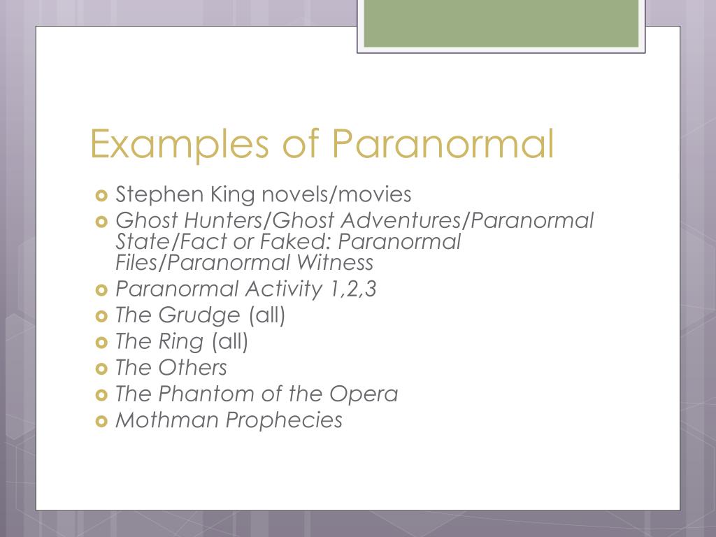 PPT - Science Fiction, Fantasy and the Paranormal PowerPoint ...