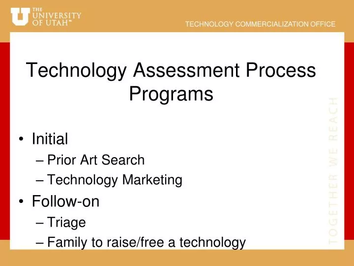 PPT - Technology Assessment Process Programs PowerPoint Presentation ...