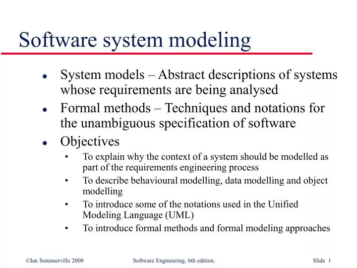 PPT - Software system modeling PowerPoint Presentation, free download ...