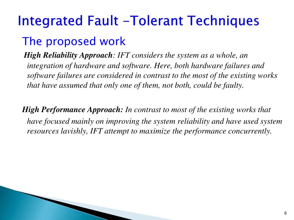 PPT - Integrated Fault Tolerant Techniques Using Parallel Processing ... PPT - Integrated Fault Tolerant Techniques Using Parallel Processing ...