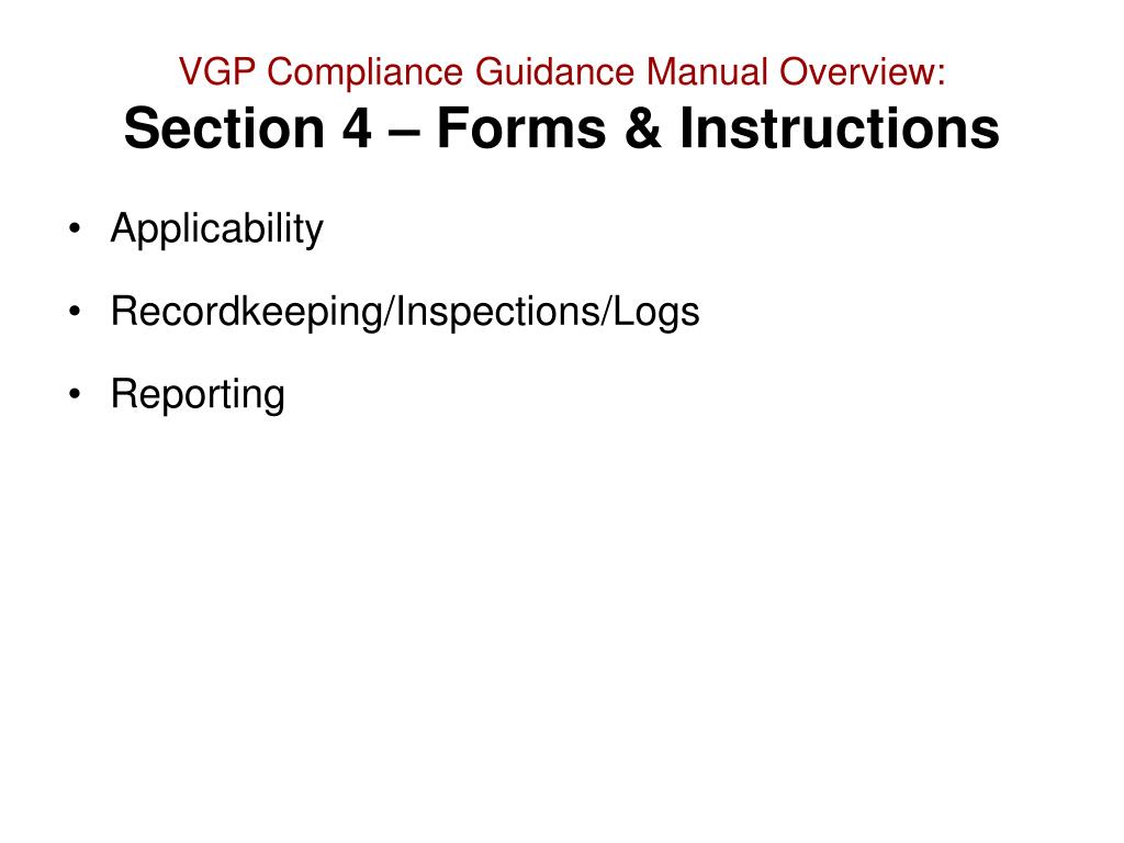 PPT - Vessel General Permit Compliance Guidance Manual Training ...