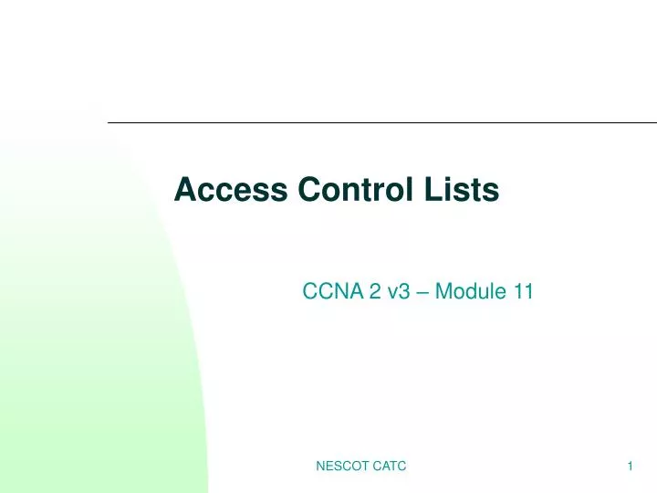 PPT - Access Control Lists PowerPoint Presentation, free download - ID ...