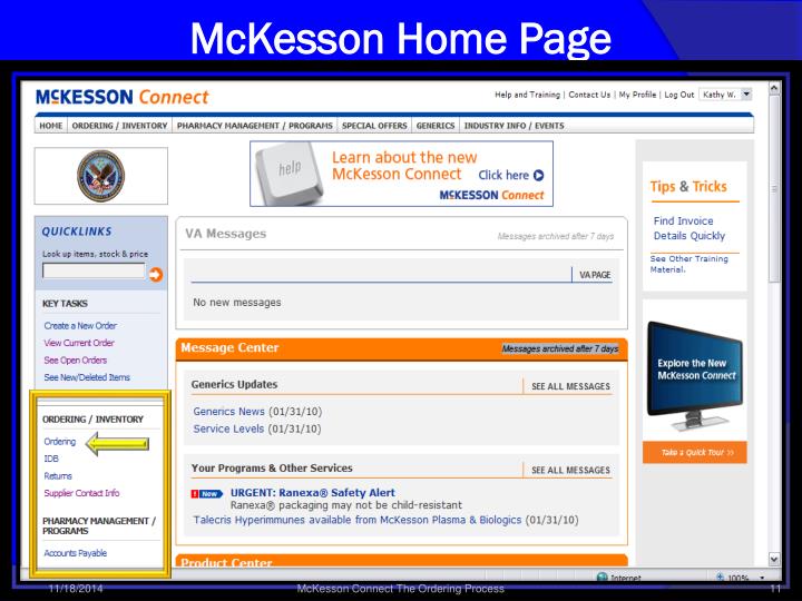 PPT - McKesson Connect: The Ordering Process PowerPoint Presentation ...
