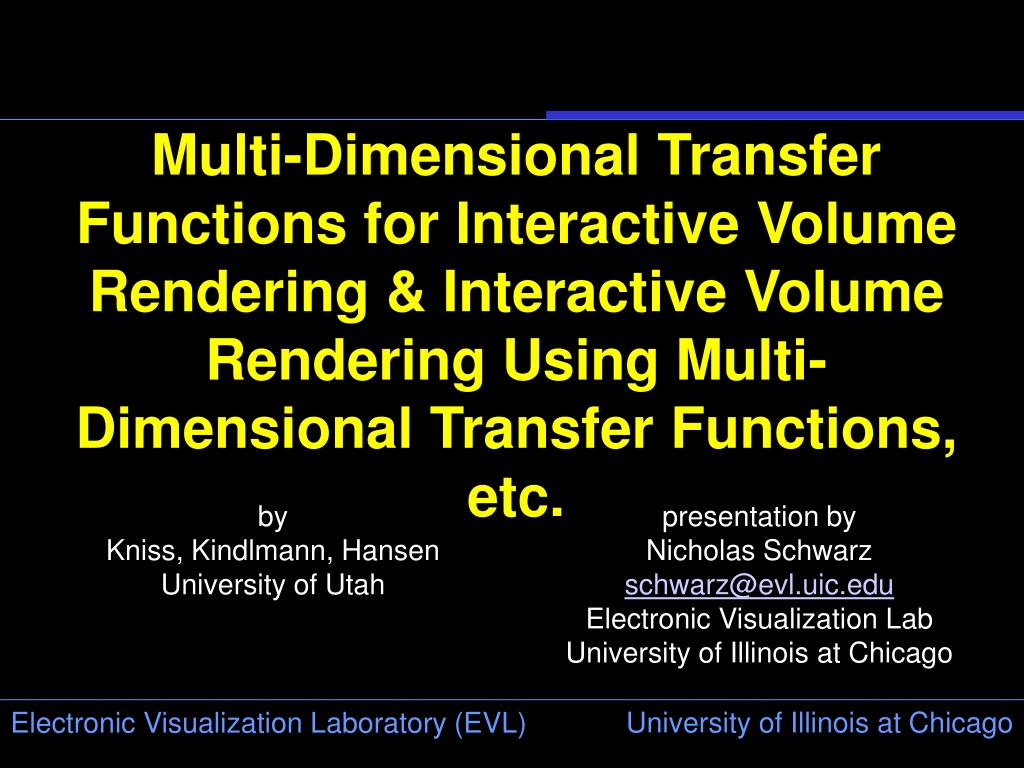 PPT - by Kniss, Kindlmann, Hansen University of Utah PowerPoint ...