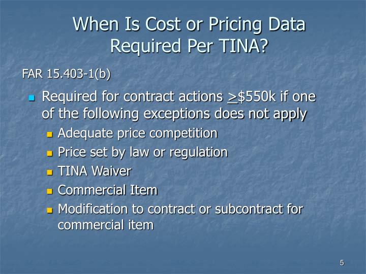 PPT - The Truth in Negotiations Act (TINA) PowerPoint Presentation - ID ...