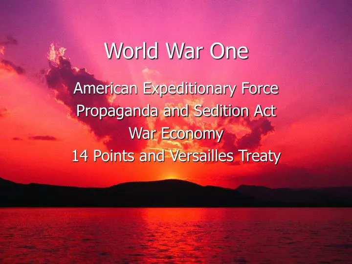 PPT - World War One PowerPoint Presentation, free download - ID:6779515