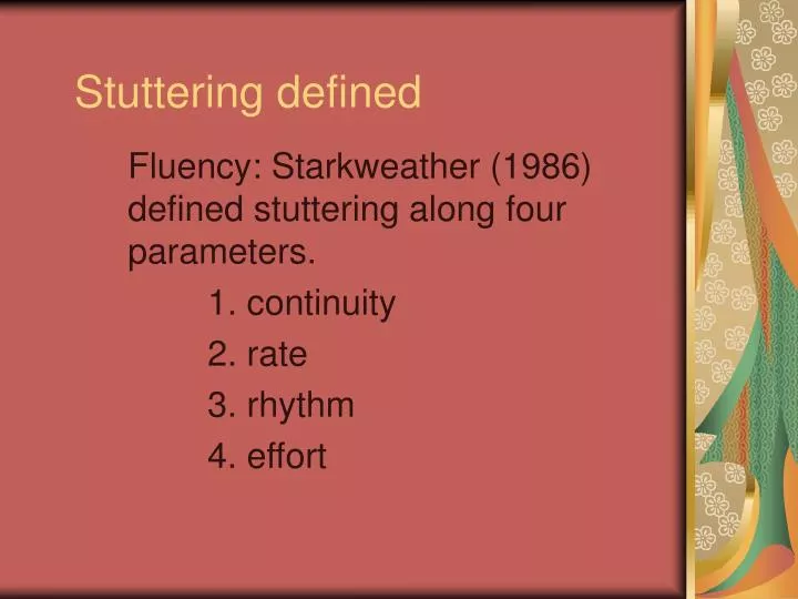 PPT - Stuttering defined PowerPoint Presentation, free download - ID ...