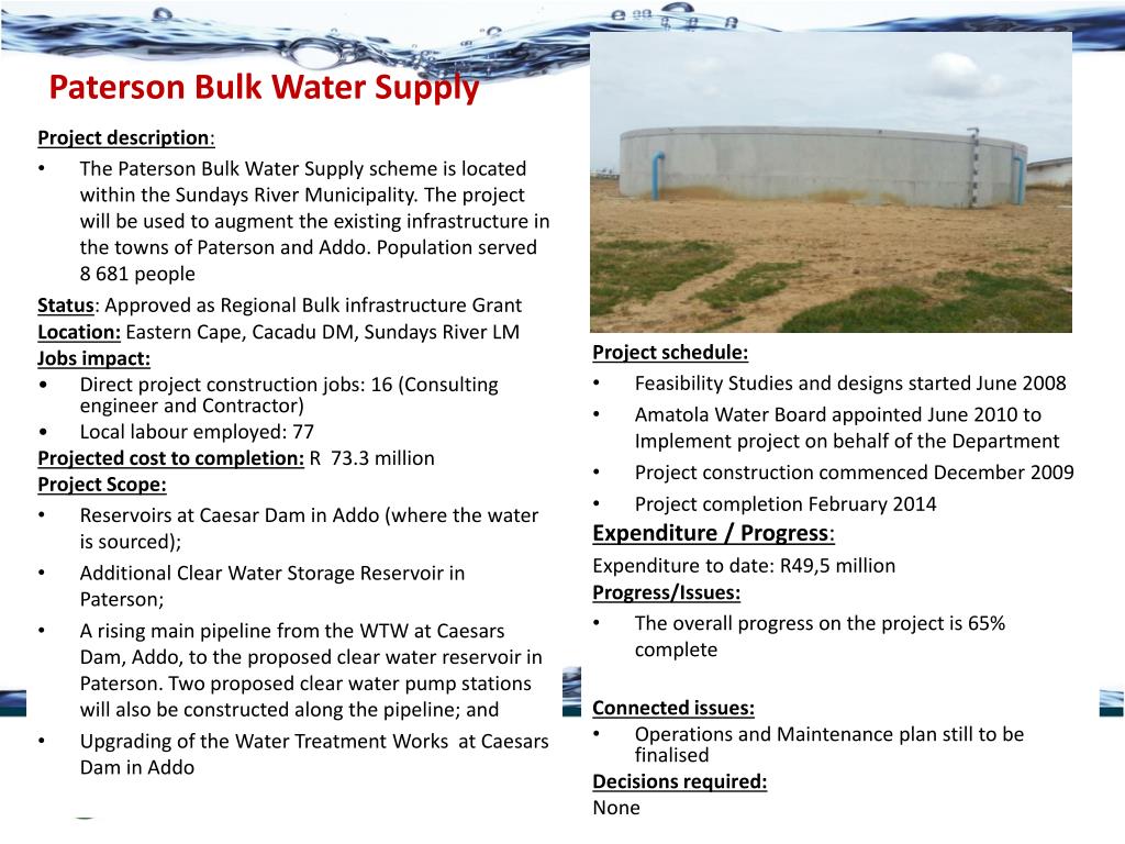 PPT - REGIONAL BULK INFRASTRUCTURE GRANT (RBIG) PROGRAMME IN MOPANI AND ...