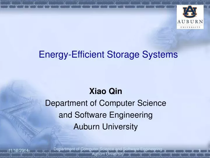 PPT - Energy-Efficient Storage Systems PowerPoint Presentation, free ...