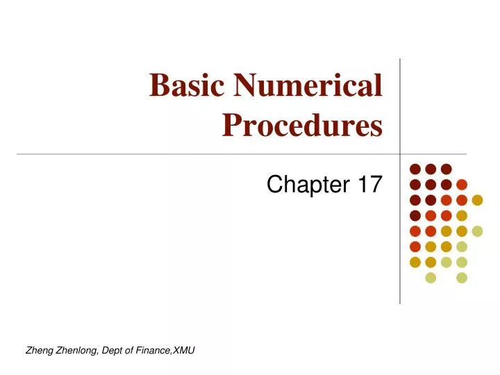 PPT - Basic Numerical Procedures PowerPoint Presentation, free download ...