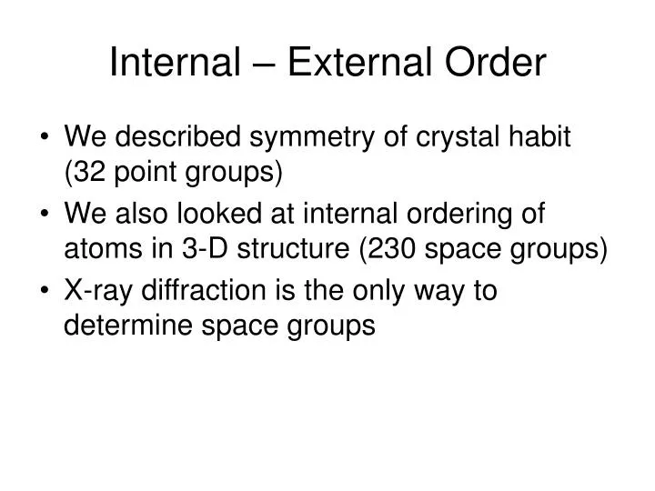 PPT - Internal – External Order PowerPoint Presentation, free download ...
